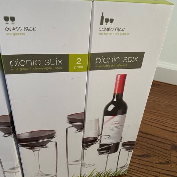 Picnic Stix | Dining | Picnix Stix Wine Bottle Glass Holders | Poshmark